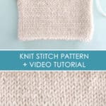 Stockinette Stitch Knitting Pattern for Beginners | Studio Knit