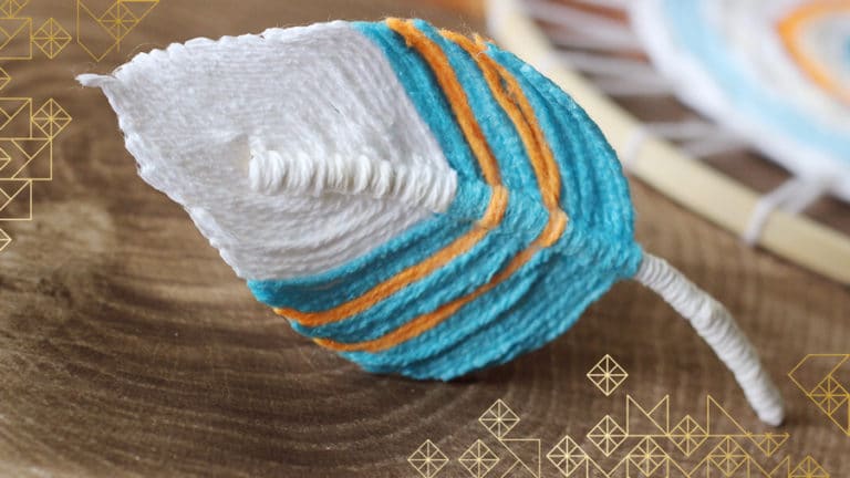 Fiber Feather Dreamcatcher DIY Craft