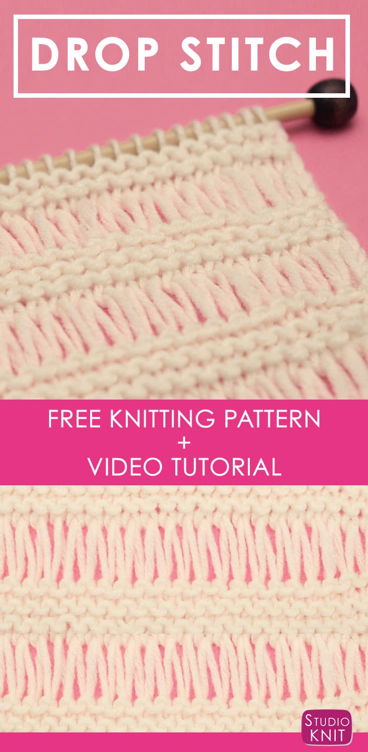 Drop Stitch Garter Knitting Pattern - Studio Knit