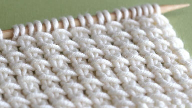 Bamboo Stitch Knitting Pattern: Easy 2-Row Repeat - Studio Knit