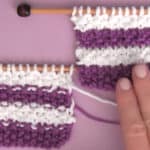 Easily Knit Vertical Stripes using a Crochet Chain with Video Tutorial ...