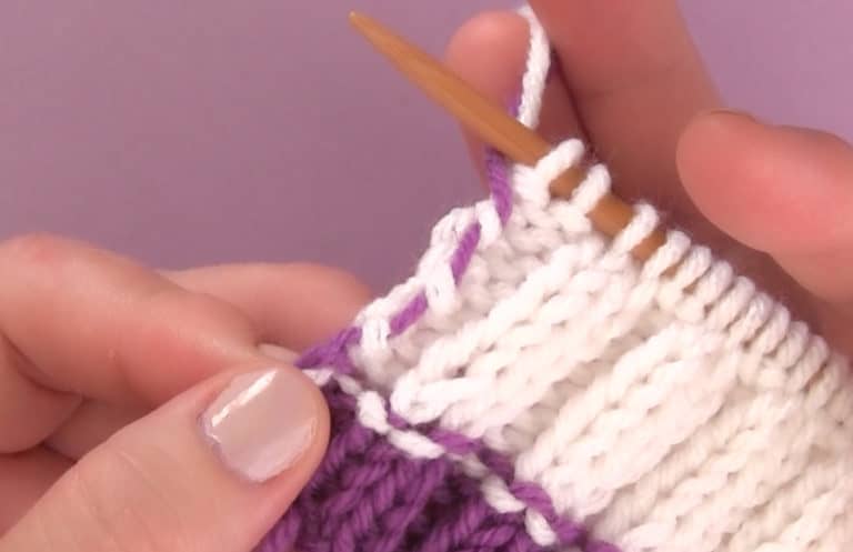 How to Carry Yarn Up the Side of Knitting - Studio Knit