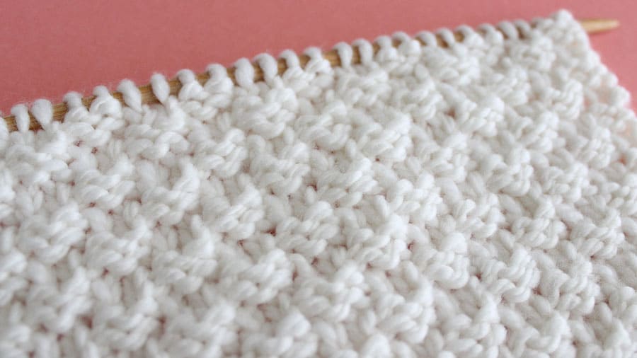 Double Moss Stitch Knitting Pattern for Beginners | Studio Knit Double Moss Stitch Knitting Pattern for Beginners | Studio Knit