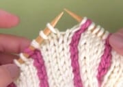 Easily Knit Vertical Stripes using a Crochet Chain - Studio Knit
