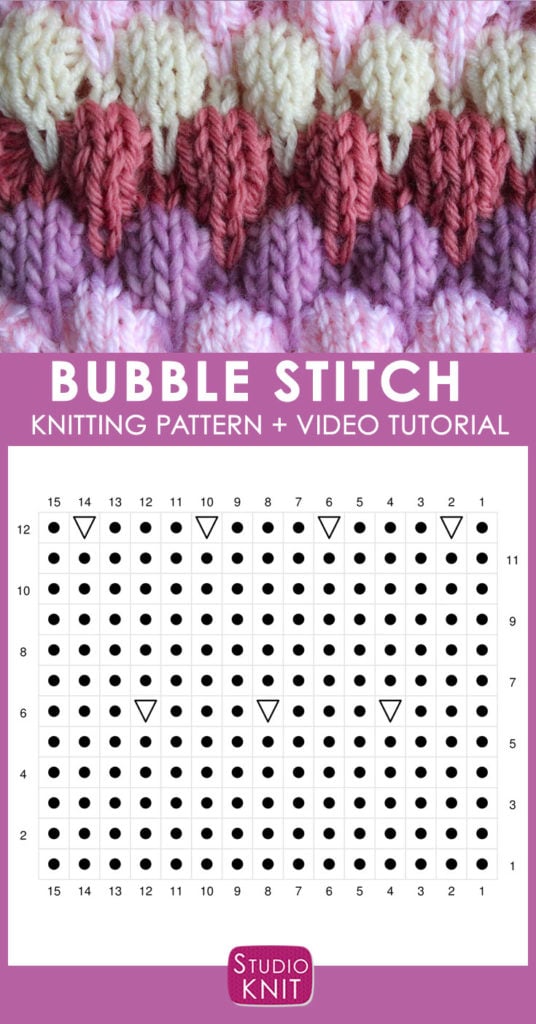 Bubble Stitch Knitting Pattern - Studio Knit