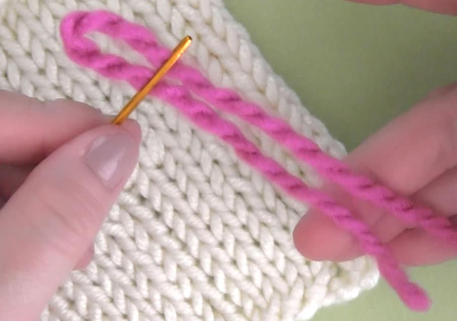Easily Knit Vertical Stripes using a Crochet Chain | Studio Knit