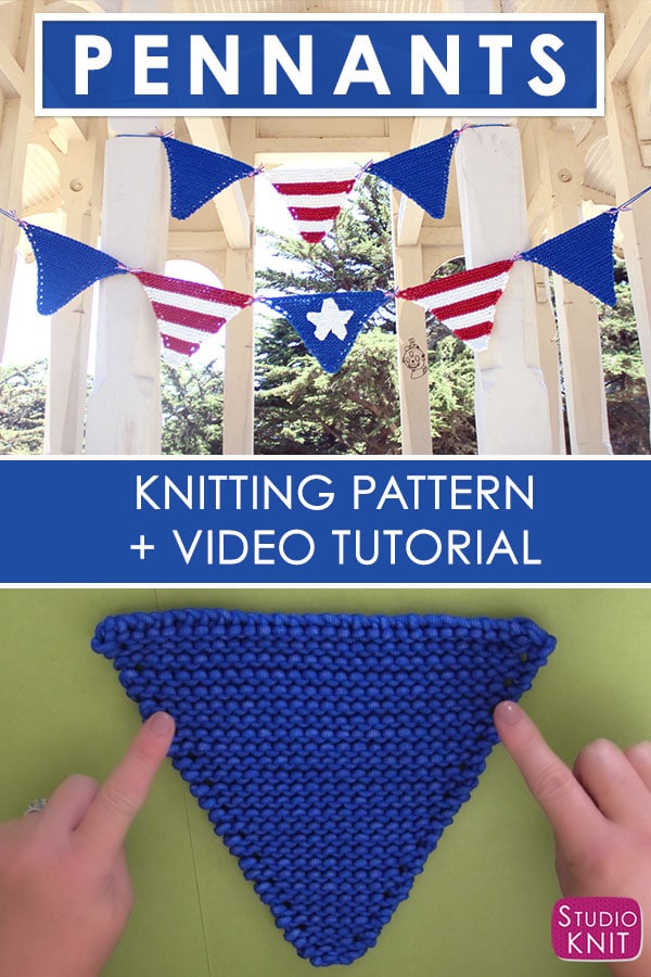 Triangular Pennant Banner Knitting Pattern - Studio Knit