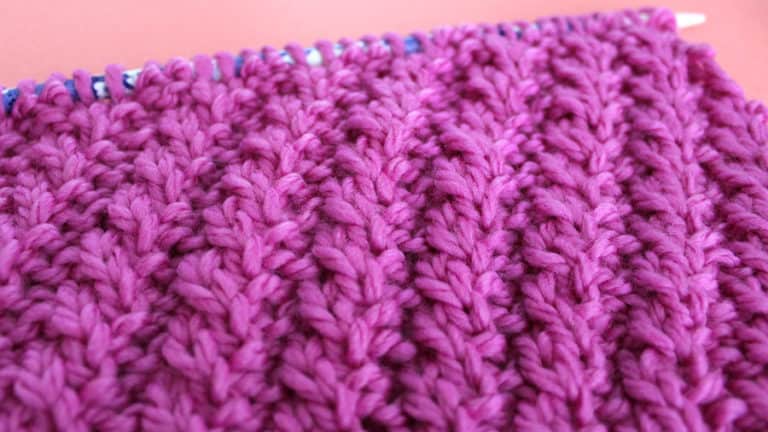 Diagonal Rib Stitch Knitting Pattern - Studio Knit