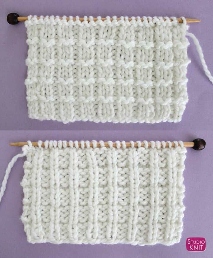 Pique Rib Stitch Knitting Pattern for Beginners - Studio Knit