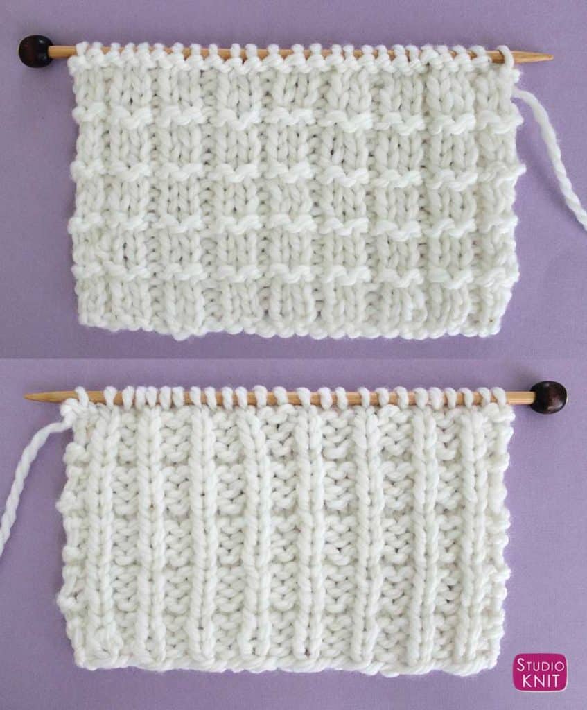 Pique Rib Stitch Knitting Pattern for Beginners - Studio Knit