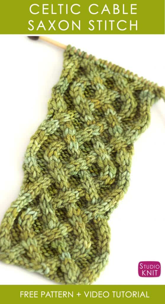 Celtic Cable Saxon Braid Knitting Pattern - Studio Knit