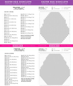 Easy Easter Egg Dishcloth Knitting Pattern | Studio Knit