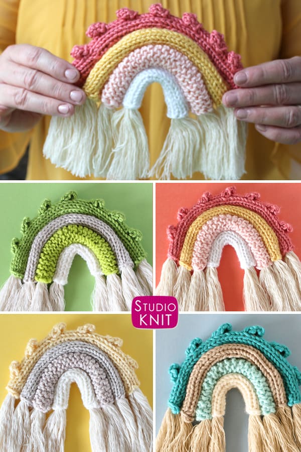 Boho Rainbow Knitting Pattern - Studio Knit