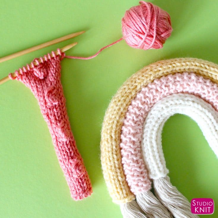 Boho Rainbow Knitting Pattern - Studio Knit
