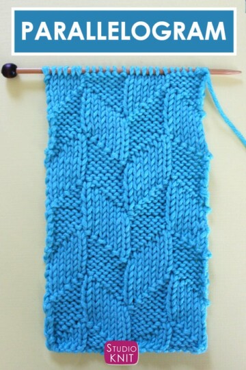 Parallelogram Stitch Knitting Pattern for Beginners - Studio Knit