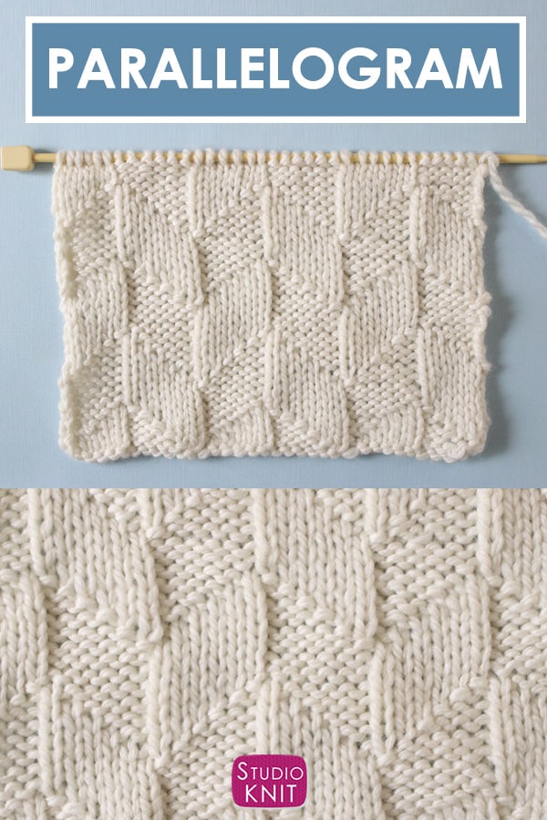 Parallelogram Stitch Knitting Pattern for Beginners - Studio Knit
