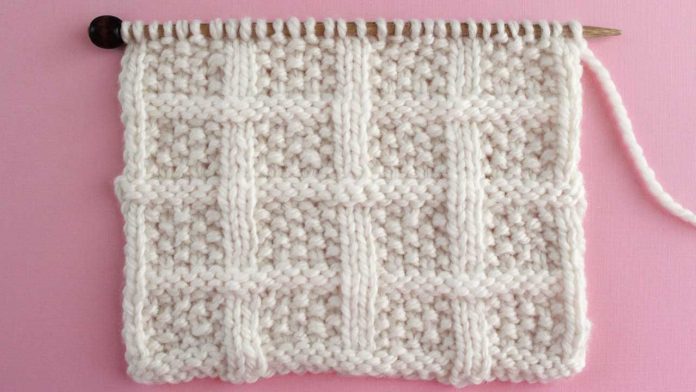 Lattice Seed Stitch Knitting Pattern for Beginners | Studio Knit
