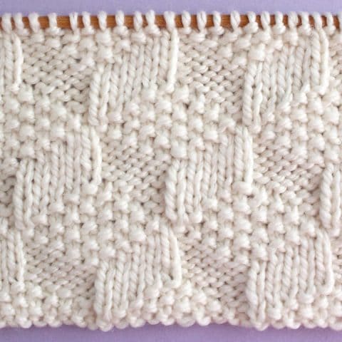 Tumbling Moss Block Stitch Knitting Pattern for Beginners | Studio Knit