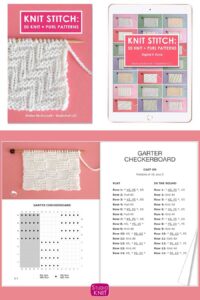 Garter Checkerboard Stitch Knitting Pattern for Beginners - Studio Knit