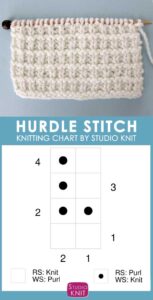 Hurdle Stitch Knitting Pattern for Beginners - Studio Knit