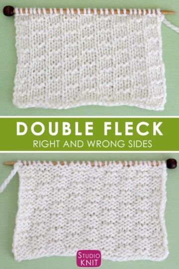 Double Fleck Stitch Knitting Pattern for Beginners - Studio Knit