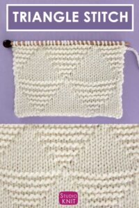 Large Stacked Triangle Stitch Knitting Pattern for Beginners | Studio Knit