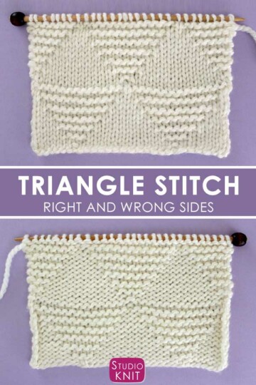 Large Stacked Triangle Stitch Knitting Pattern for Beginners - Studio Knit