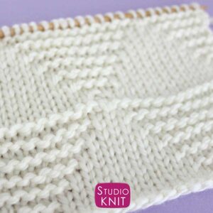 Large Stacked Triangle Stitch Knitting Pattern for Beginners - Studio Knit
