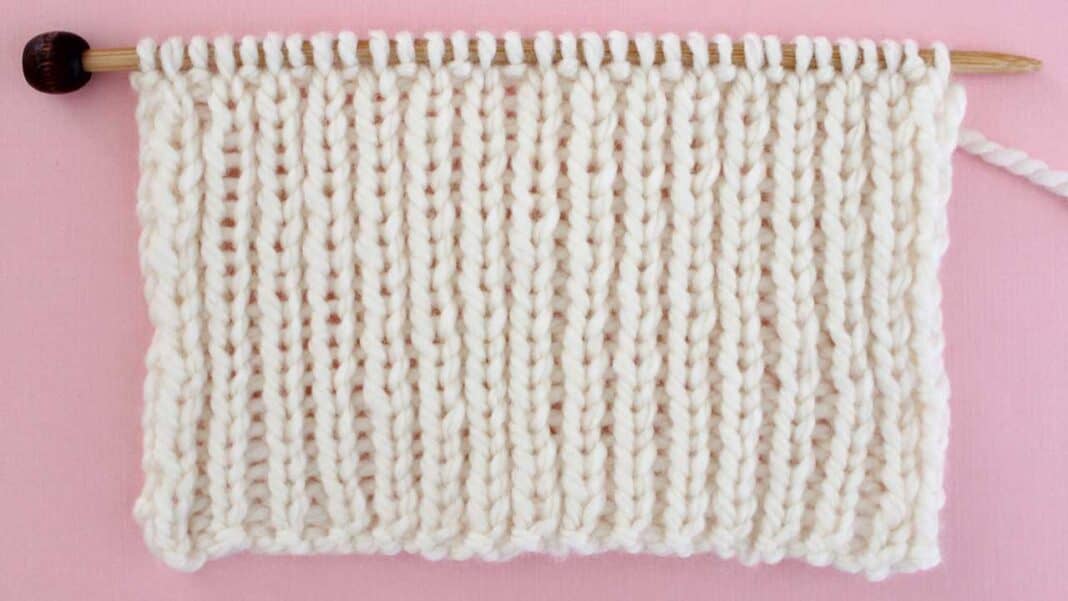 1x1 Rib Stitch Knitting Pattern for Beginners - Studio Knit