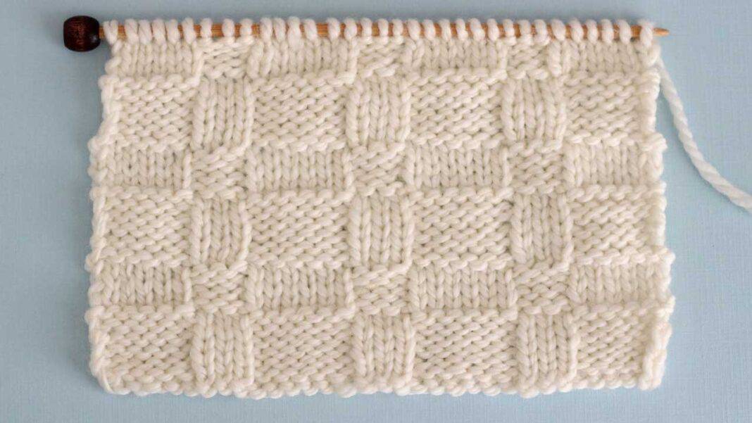 Wide Basket Weave Stitch Knitting Pattern for Beginners - Studio Knit