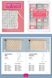 Diagonal Rib Stitch Knitting Pattern - Studio Knit