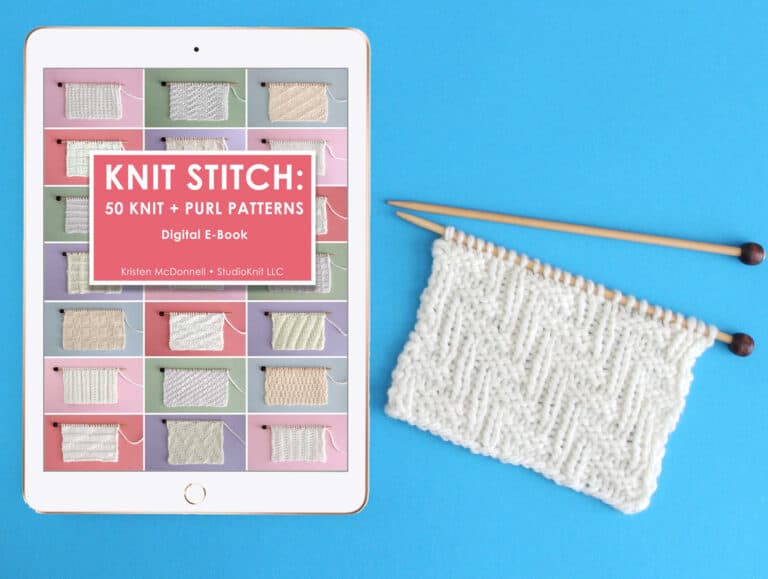 Knit Stitch Book: 50 Knit + Purl Patterns - Studio Knit