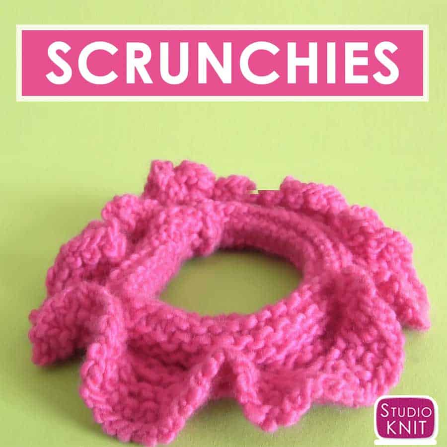 Hair Scrunchies Knitting Pattern with Ruffles | Studio Knit