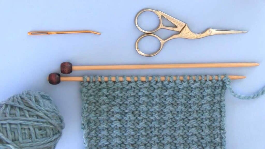Sand Stitch Knitting Pattern for Beginners - Studio Knit