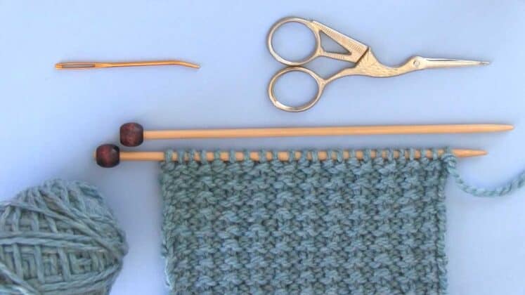 Sand Stitch Knitting Pattern for Beginners - Studio Knit