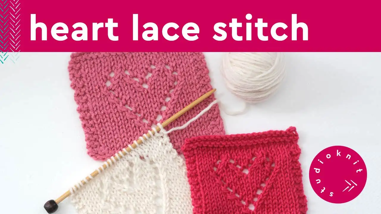 Lace Heart Knitting Pattern - Studio Knit