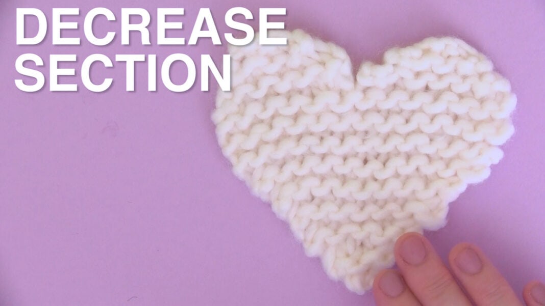 Easy Heart Knitting Pattern in Garter Stitch - Studio Knit