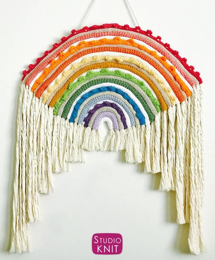 Boho Rainbow Knitting Pattern - Studio Knit