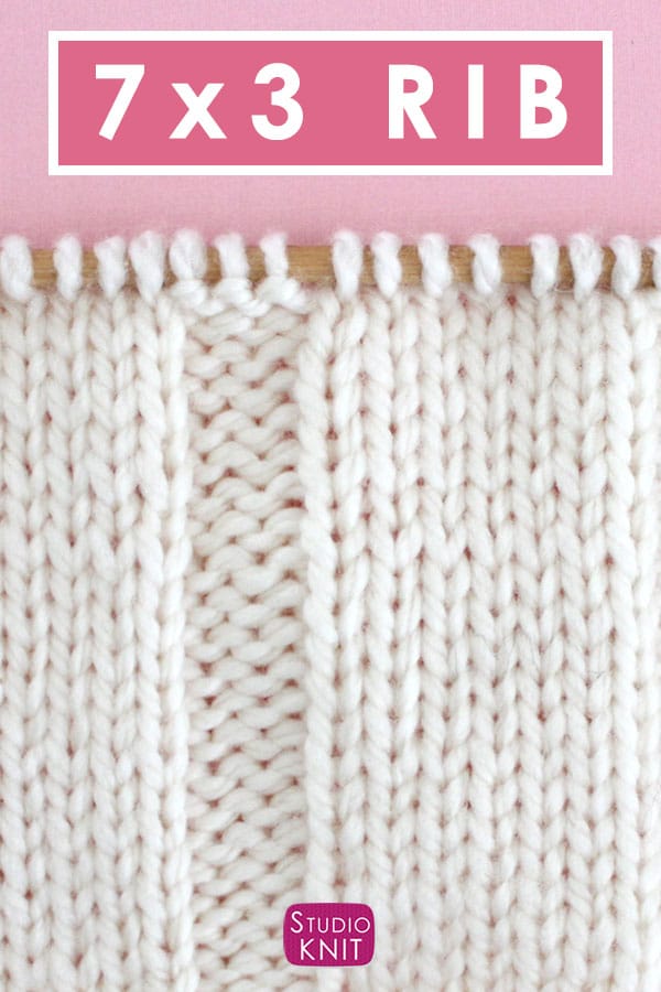 7x3 Flat Rib Stitch Knitting Pattern for Beginners | Studio Knit