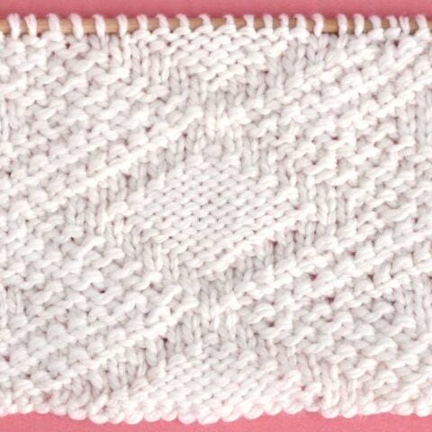Fancy Diamond Stitch Knitting Pattern for Beginners | Studio Knit