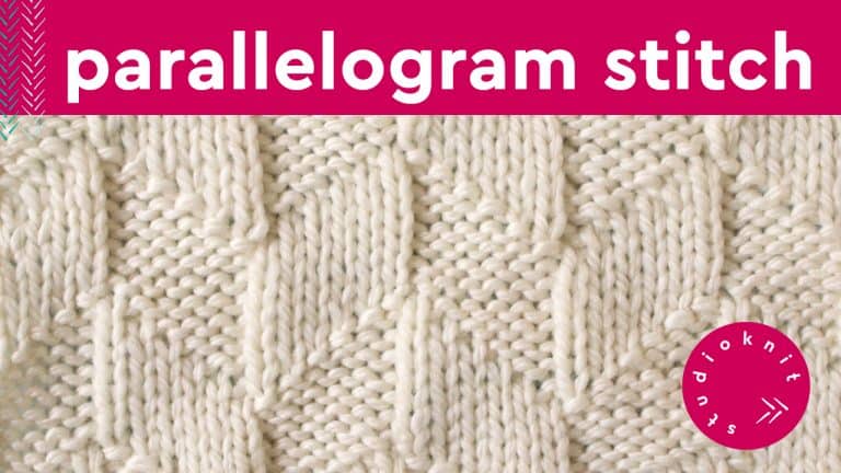 Parallelogram Stitch Knitting Pattern for Beginners - Studio Knit