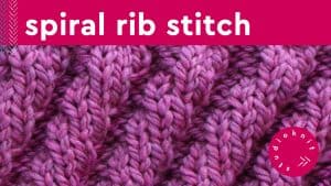 Diagonal Spiral Rib Stitch Knitting Pattern - Studio Knit