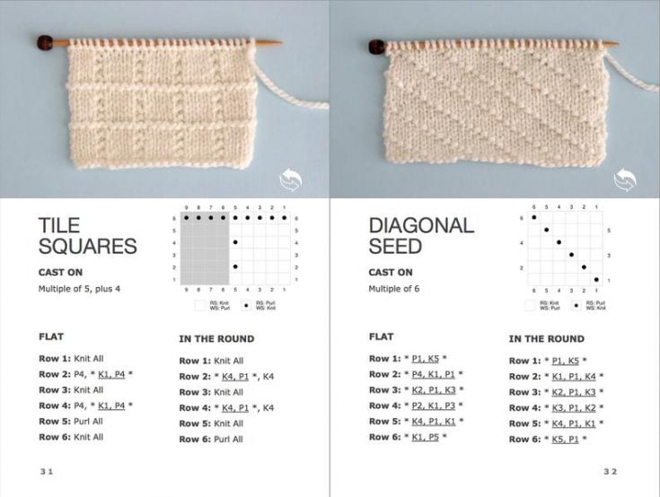 Knit Stitch Book: 50 Knit + Purl Patterns - Studio Knit