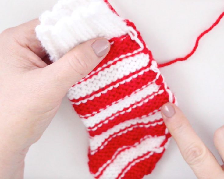 Mini Christmas Stocking Knitting Pattern - Studio Knit