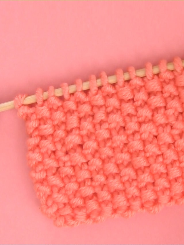 Easiest Seed Stitch Knitting Pattern for Beginners - Studio Knit