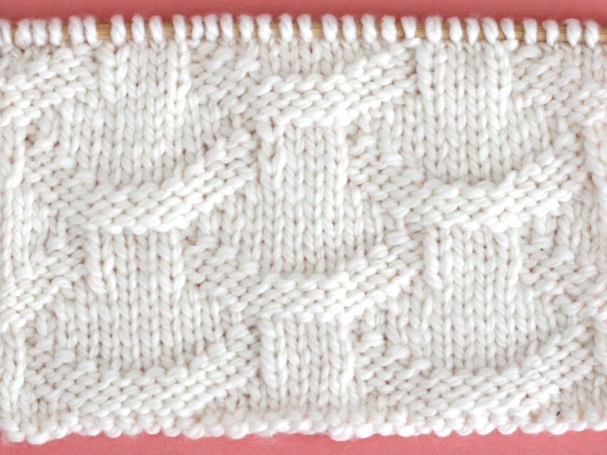 Basket Weave Stitch Knitting Pattern for Beginners - Studio Knit