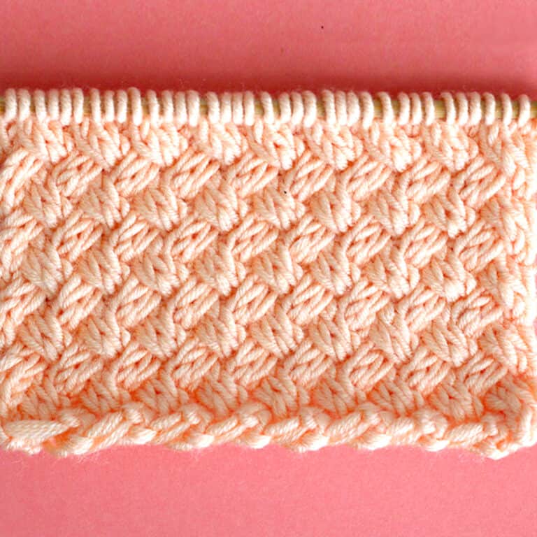 Diagonal Basket Weave Cable Stitch Knitting Pattern - Studio Knit