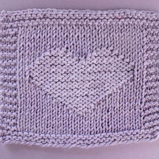 Easy Heart Square Stitch Knitting Pattern | Studio Knit