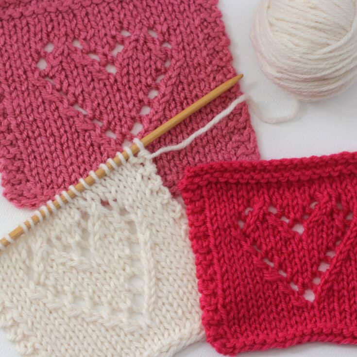 Easy Heart Knitting Pattern in Garter Stitch - Studio Knit