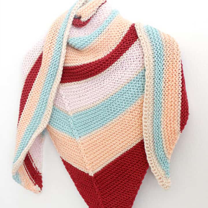 Asymmetrical Knit Shawl Pattern - Studio Knit